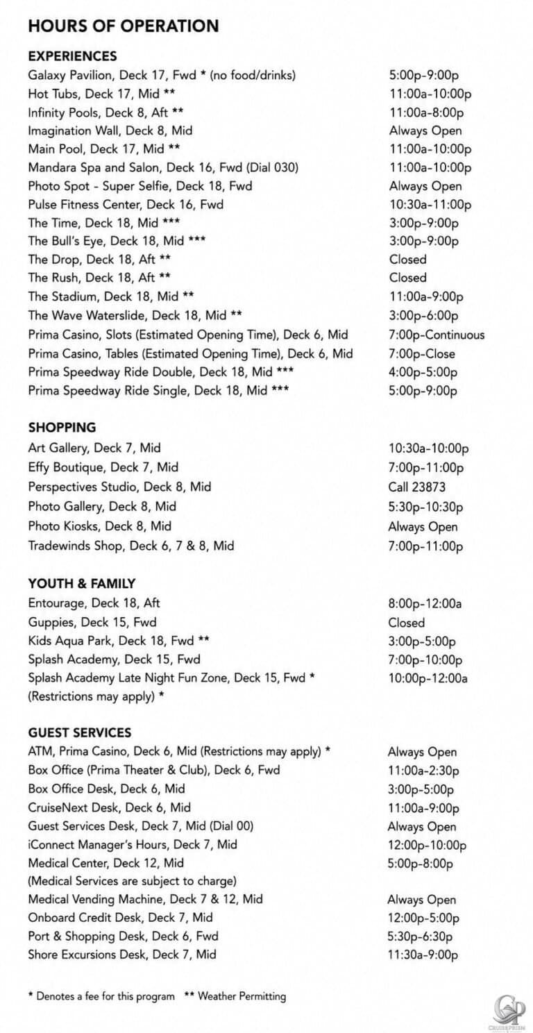Norwegian Prima Freestyle Daily (2026): Complete 7-Day Set